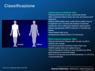 Definizione epidemiologia e patogenesi della sclerosi sistemica | PPTX