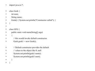 Definning class.pptx unit 3 | PPT | Free Download