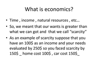 Defintion and divisions of economics | PPTX
