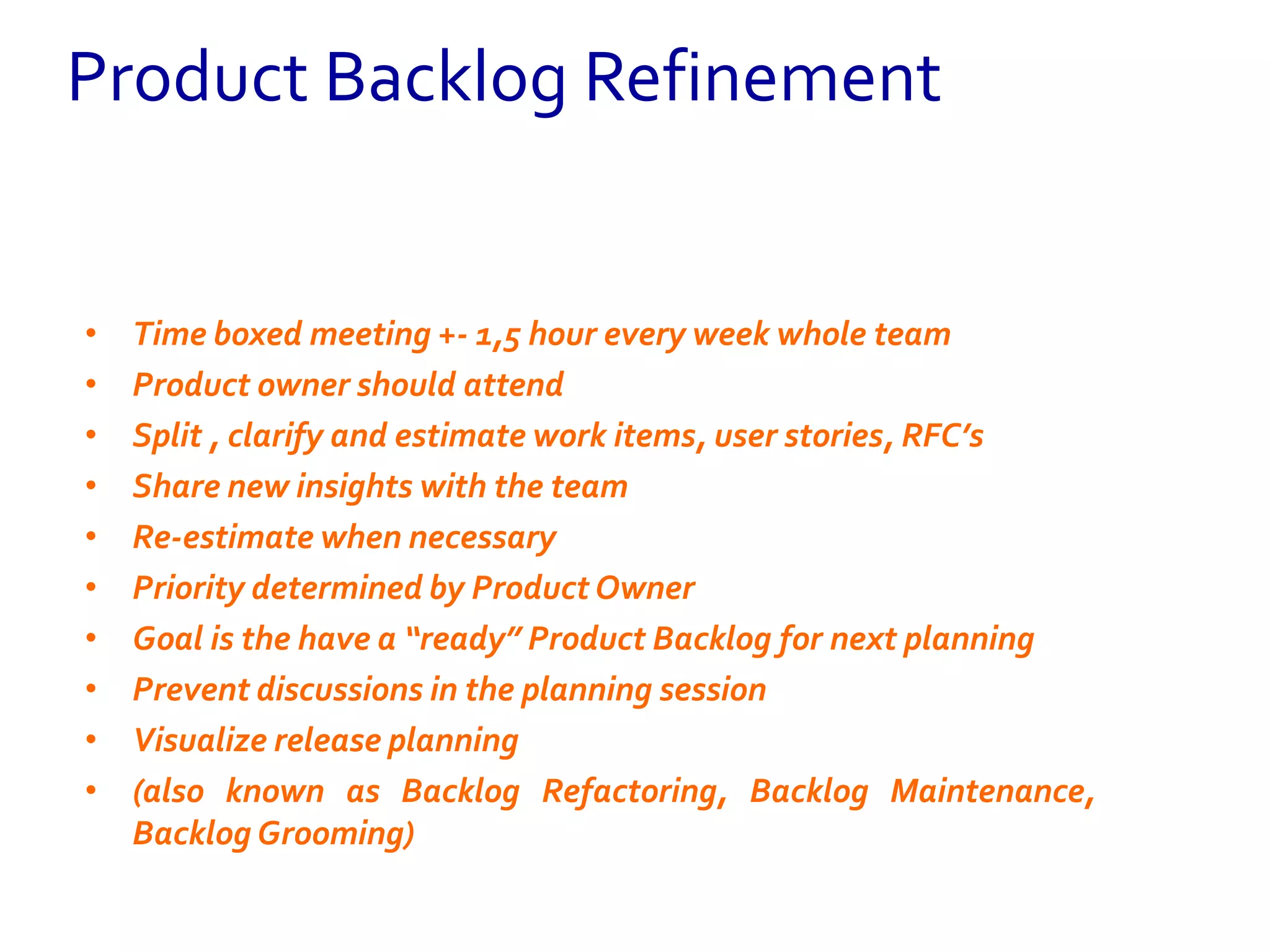 Definition of Done and Product Backlog refinement | PPTX