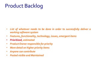 Definition of Done and Product Backlog refinement | PPTX