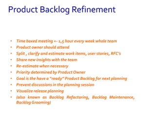 Definition of Done and Product Backlog refinement | PPTX