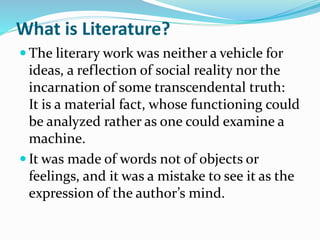 Definition of Literature for Fundamentals of Literature | PPTX