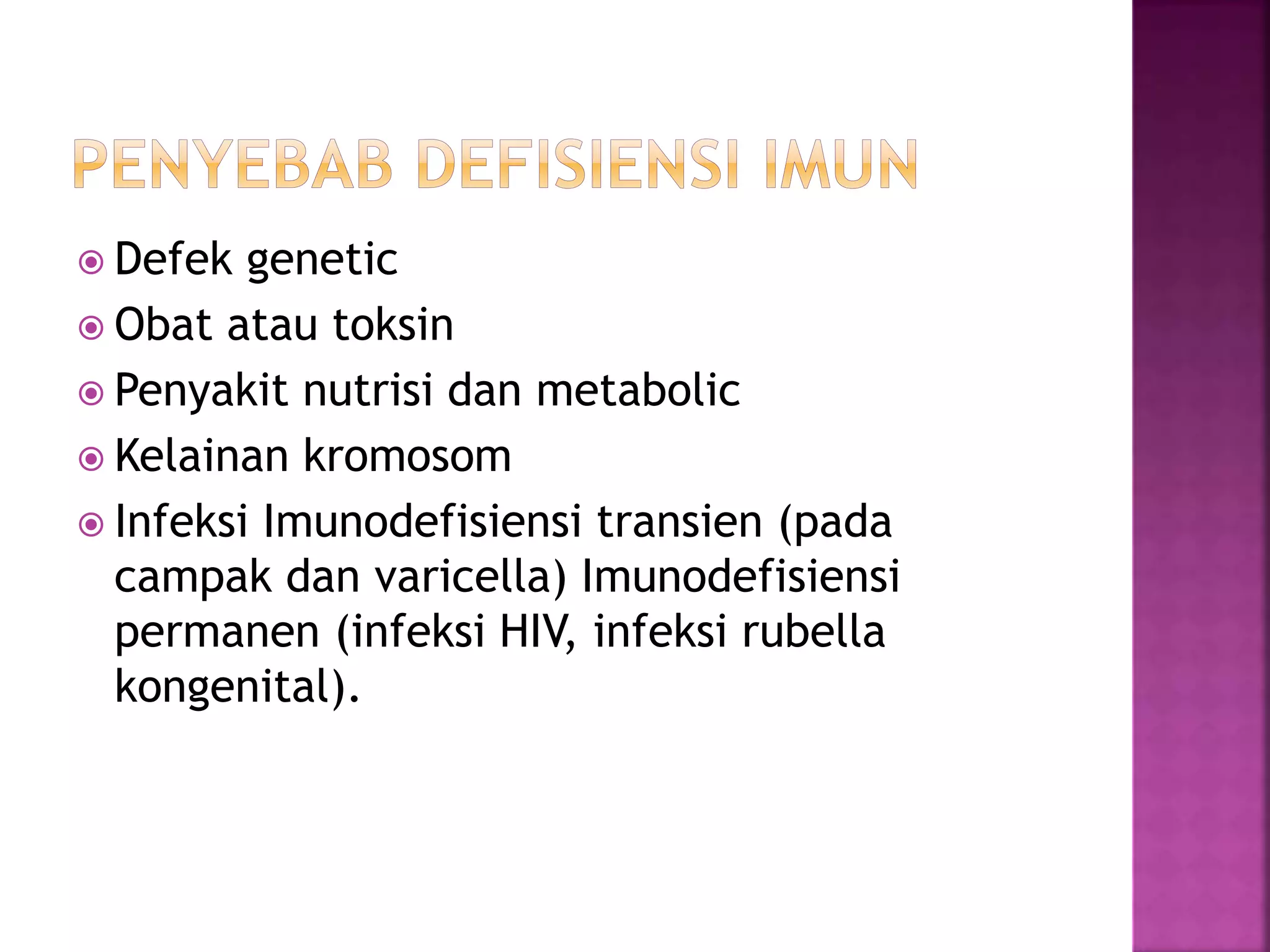 Defisiensi imun | PPTX