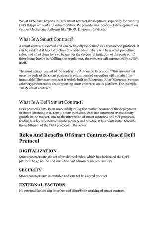 Defi smart contract development company | PDF