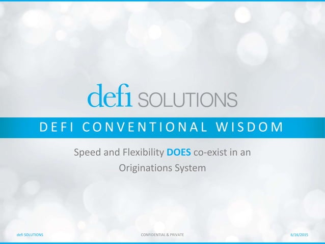 Defi solutions Overview | PPT