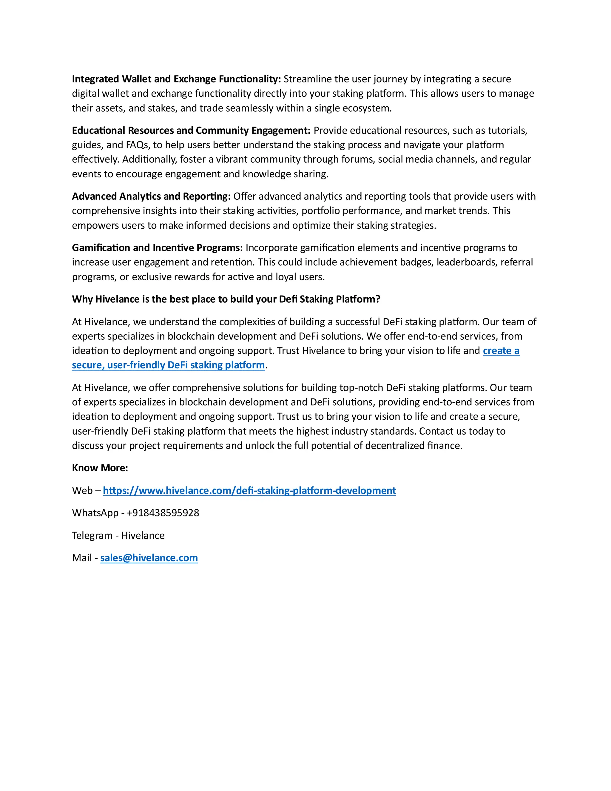 Elite Defi Staking Software Development solutions | PDF