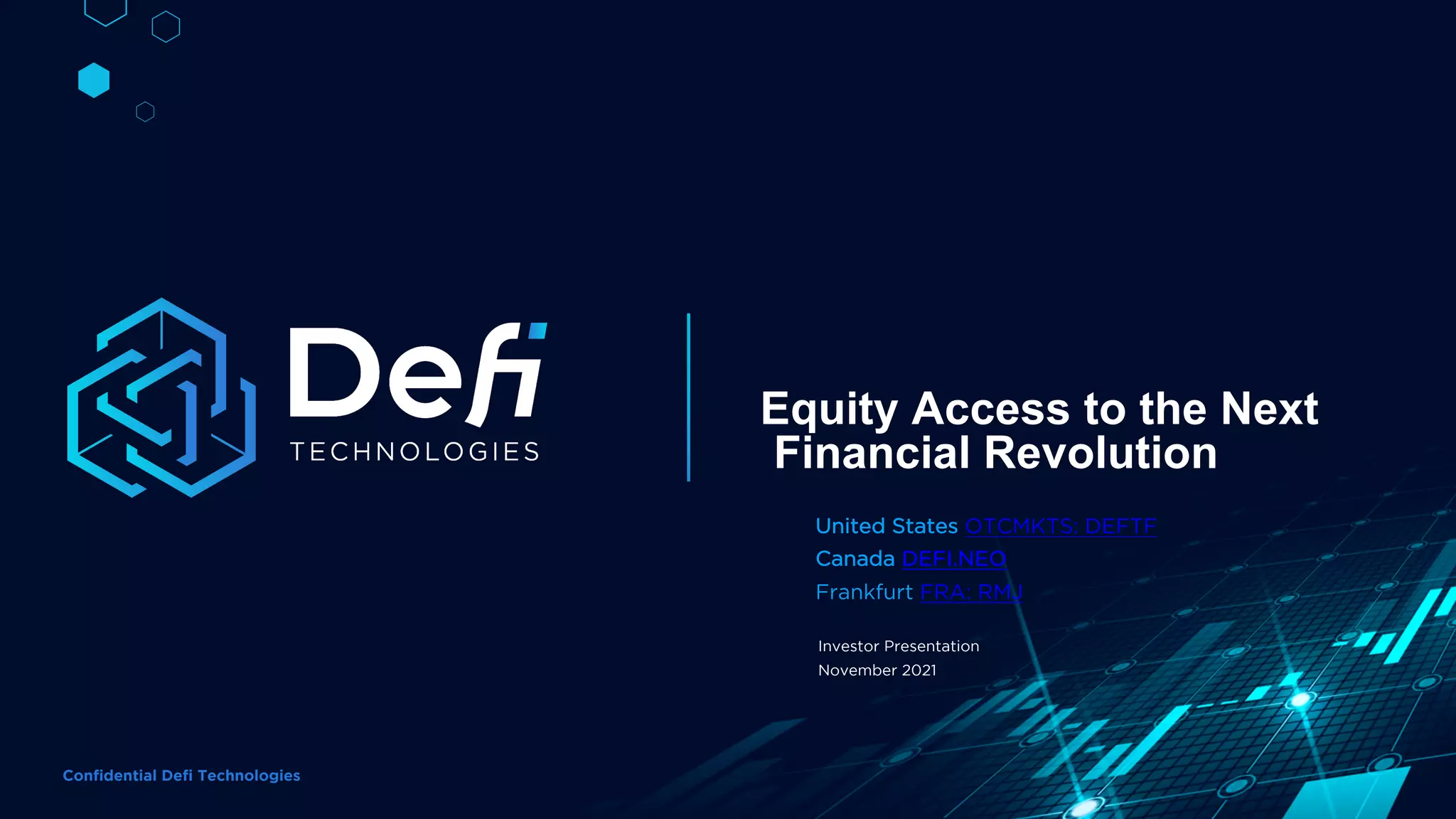 DeFi Technologies Deck - November 2021 | PDF