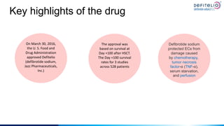 Defitelio details - hemonc drug - jazz pharma product - canada | PPT