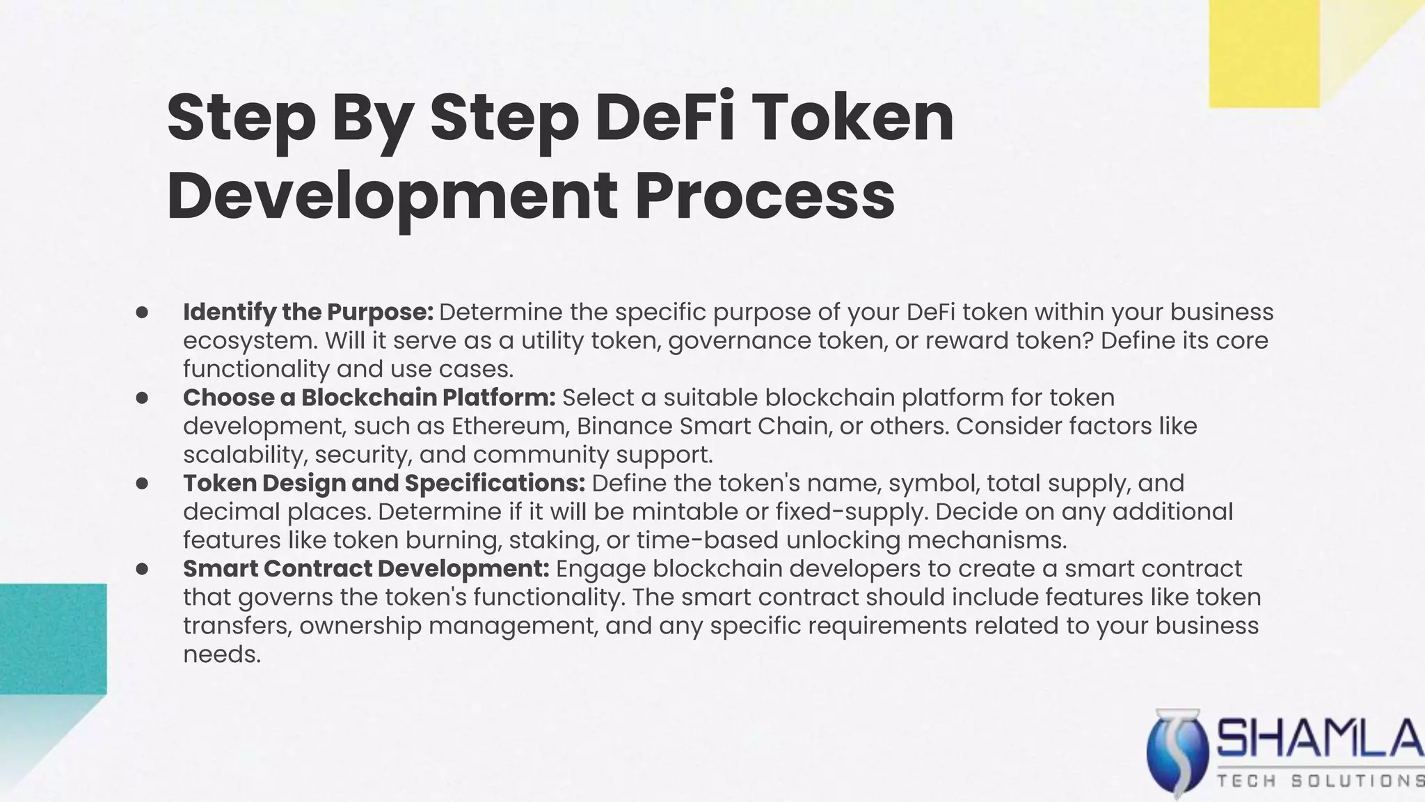 Defi token development | PPT