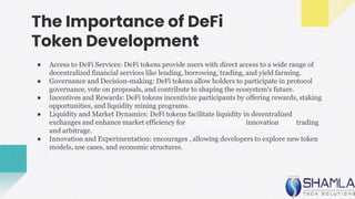 Defi token development | PPT
