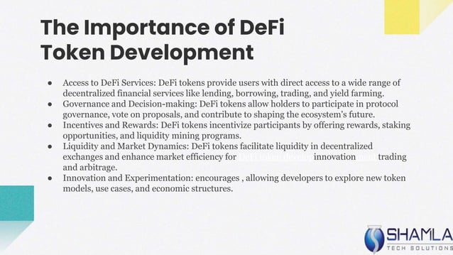 Defi token development | PPT