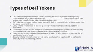 Defi token development | PPT