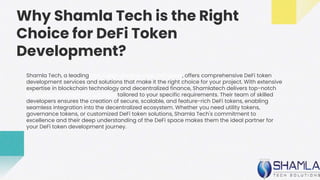 Defi token development | PPT