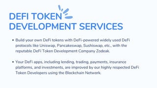 DeFi Token Development - Zodeak | PPT