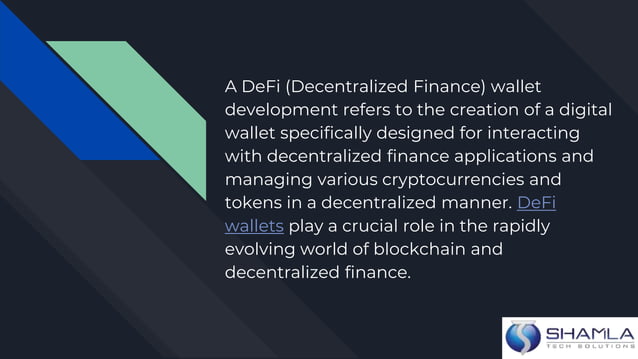 Defi wallet development | PPT