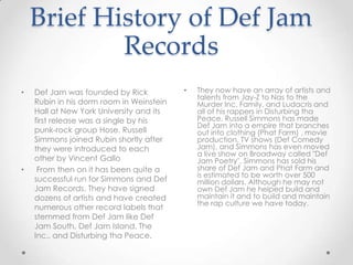 Def jam records | PPT