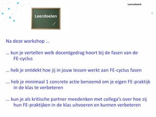 De cyclus van formatief evalueren | PDF | Educational Assessment ...