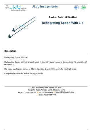 Deflagrating spoon with lid Manufacturer and Exporters | PDF