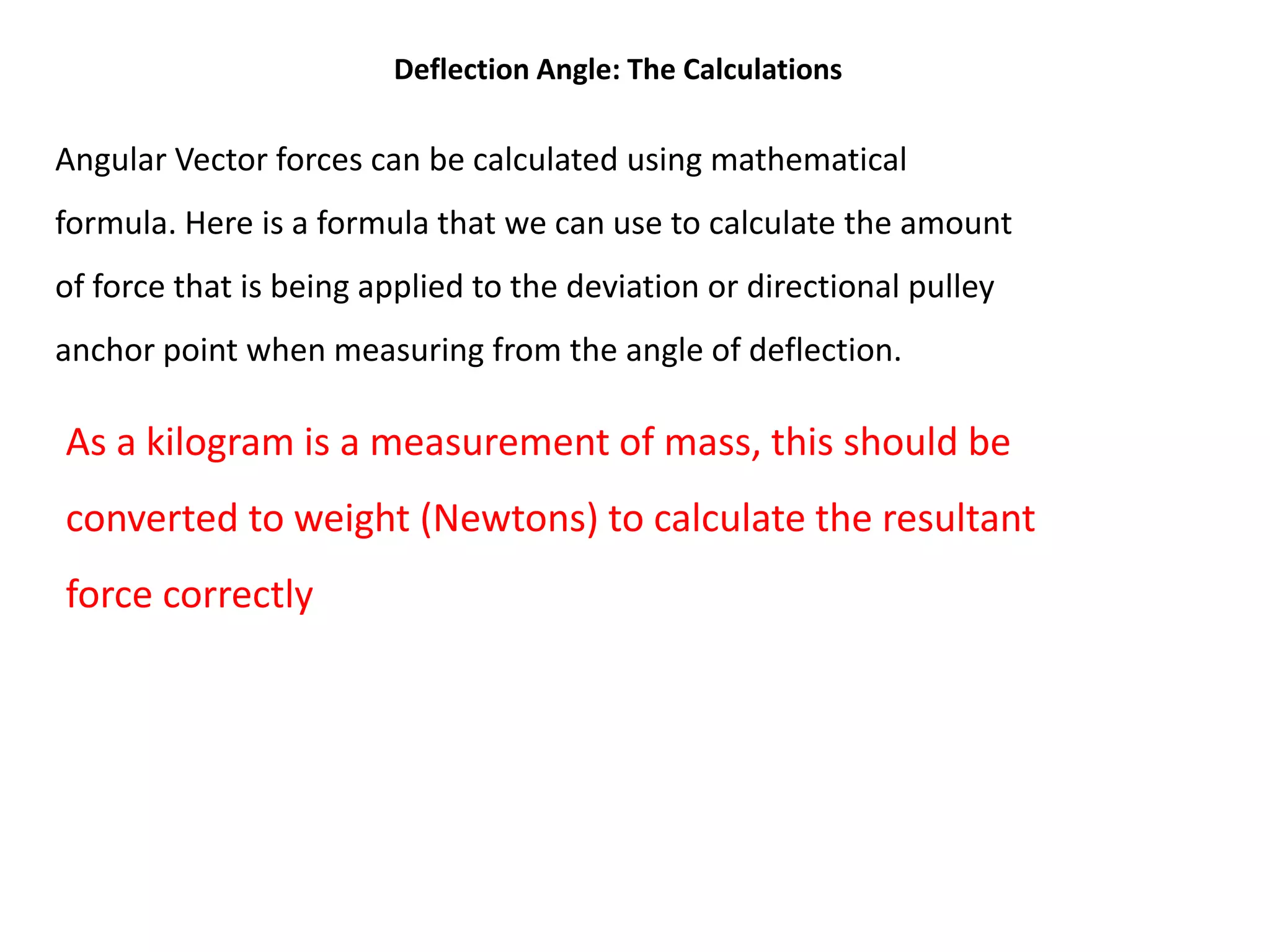Deflection angle ppt | PPTX