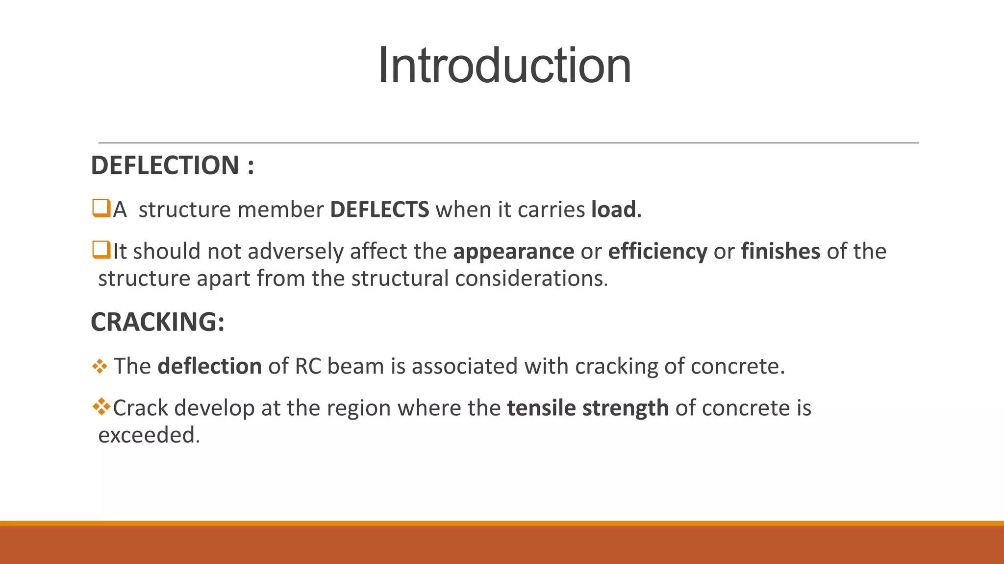 Deflection & cracking of RC structure(limit state method) | PPTX
