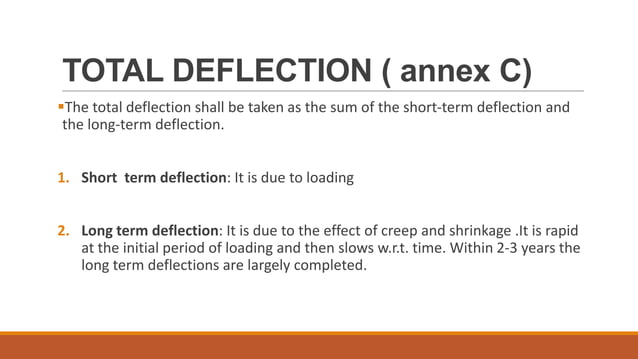 Deflection & cracking of RC structure(limit state method) | PPTX ...