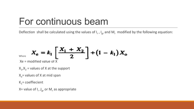 Deflection & cracking of RC structure(limit state method) | PPTX ...