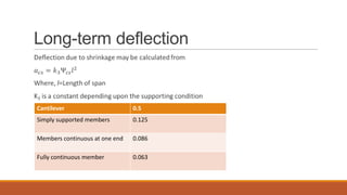 Deflection & cracking of RC structure(limit state method) | PPTX