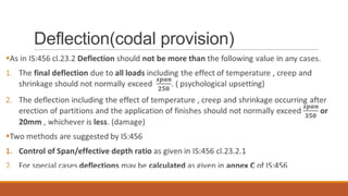 Deflection & cracking of RC structure(limit state method) | PPTX