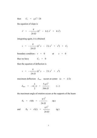 A Maximum Deflection In Beam