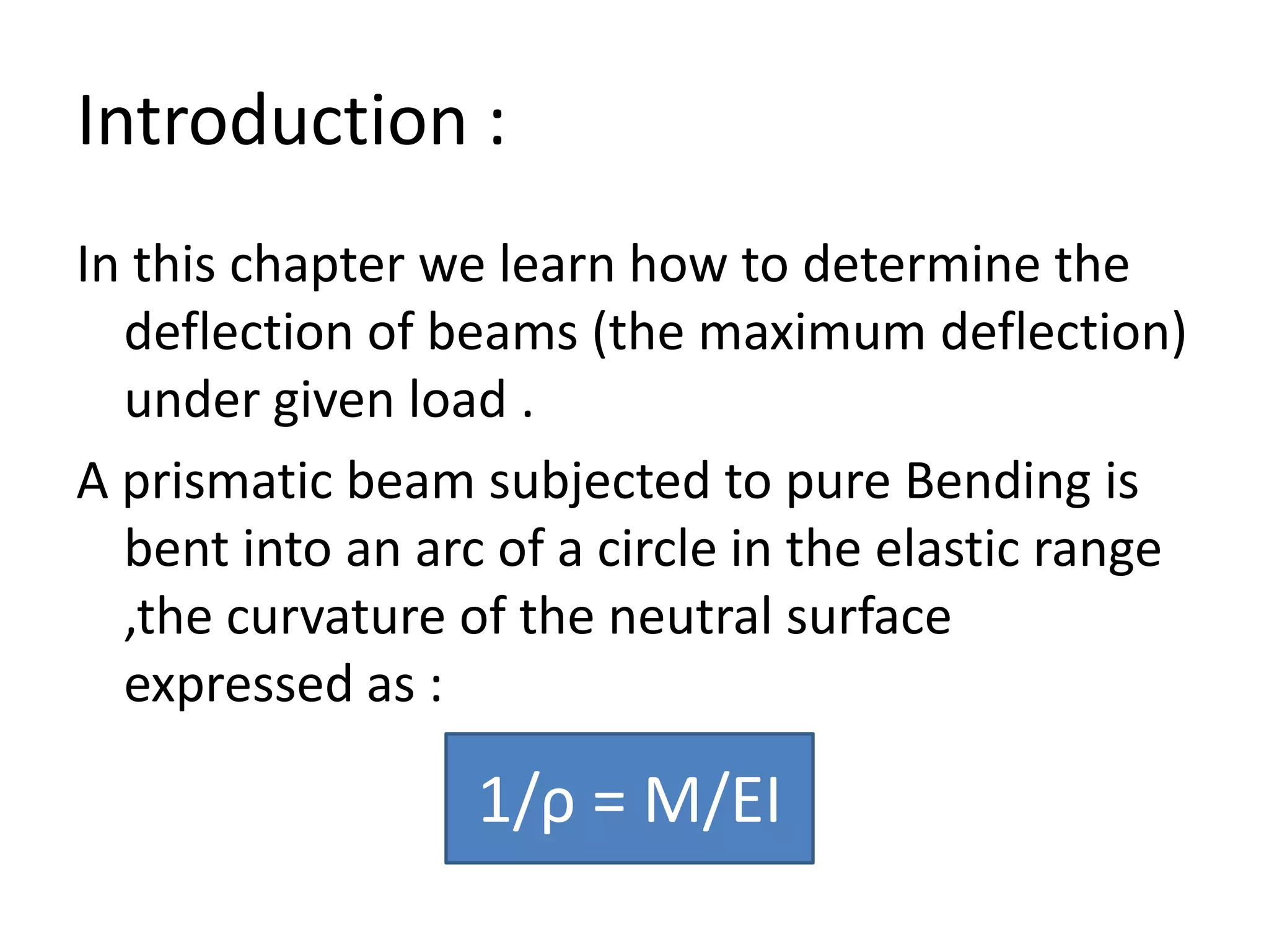 Deflection of beams | PPTX