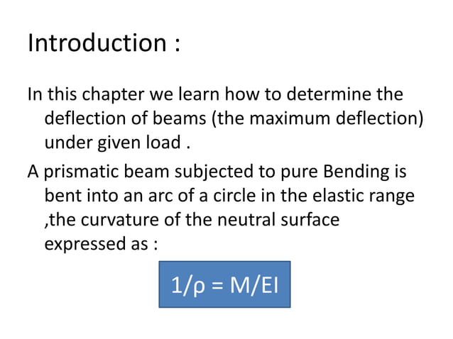 Deflection of beams | PPTX | Physics | Science