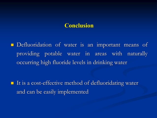 Defluoridation of water.pdf | Dental Health | Diseases and Conditions