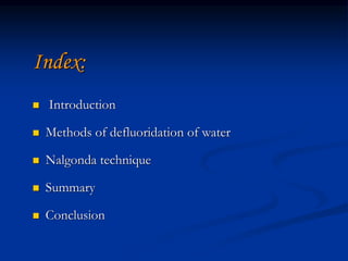 Defluoridation of water.pdf