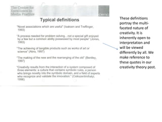 Definitions of creativity | PPT