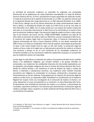 Deforestacion en el alto purus | PDF