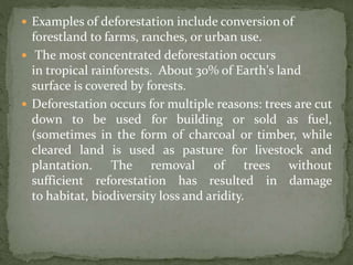 Deforestation "years of living dangerously" | PPTX