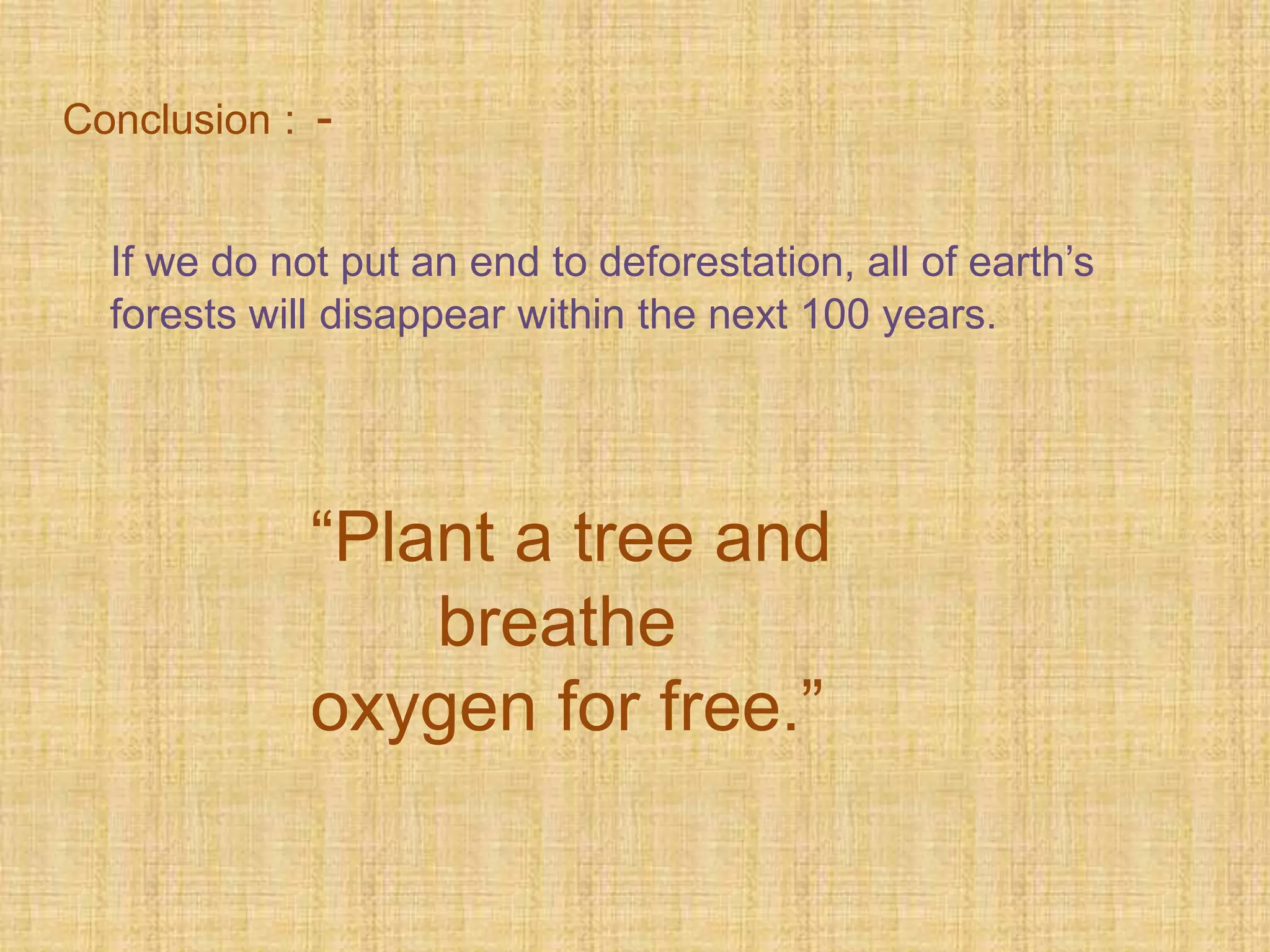 Deforestation | PPTX