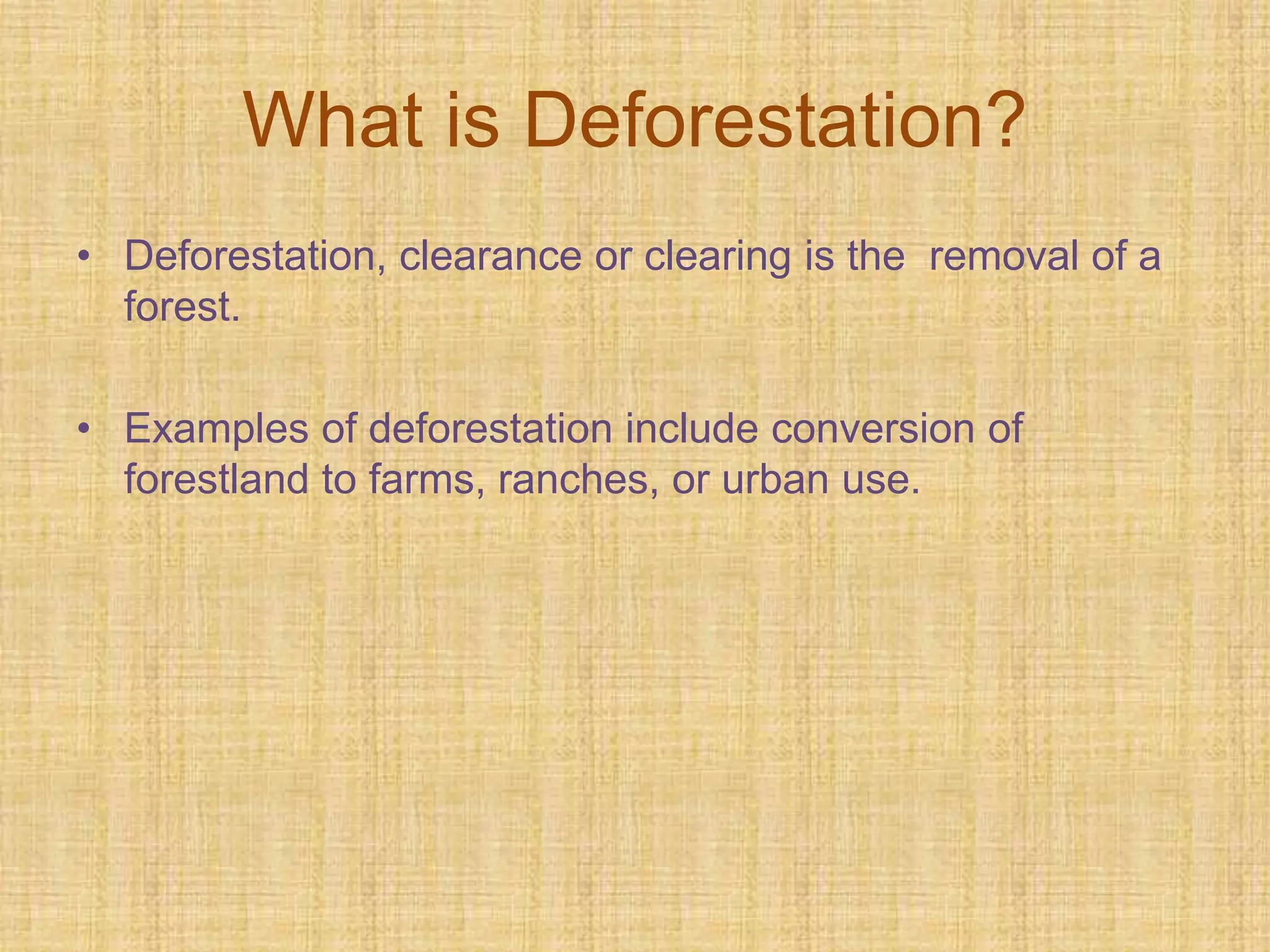 Deforestation | PPTX | Agriculture | Industries