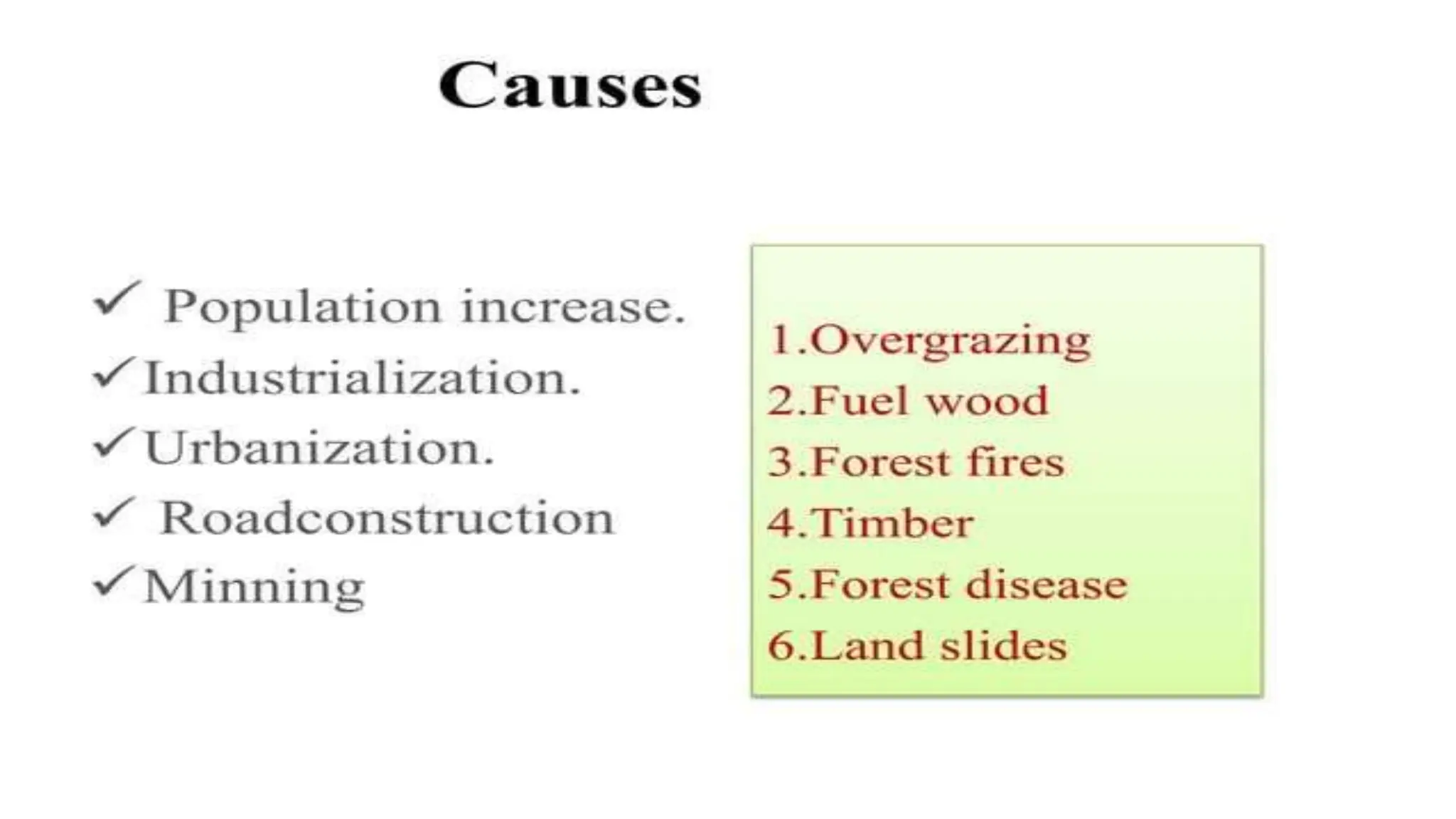 deforestation.pptx introduction, causes, consequences and solutions to ...