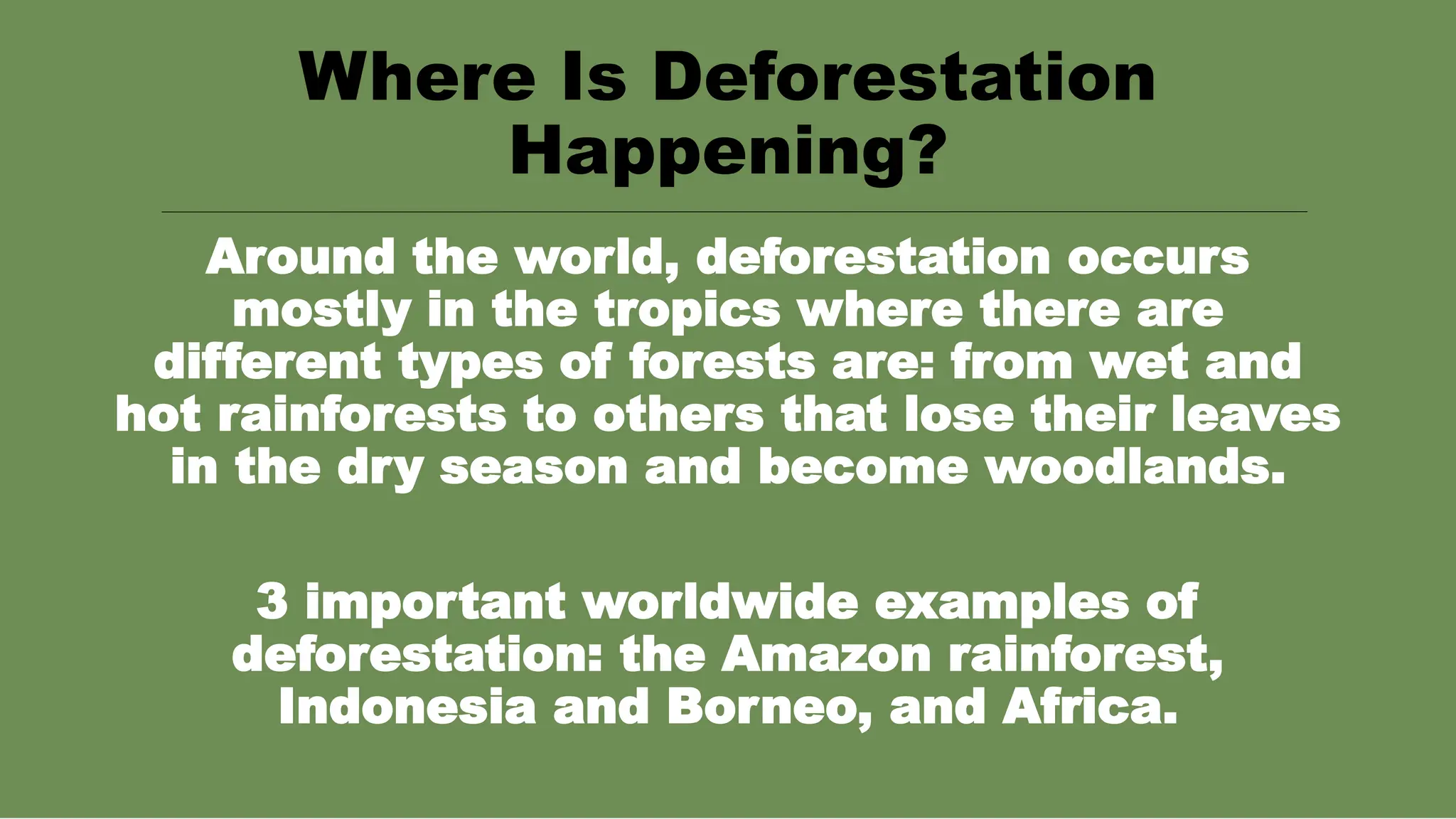 Deforestation. Environental Science College Course First Year | PPT ...