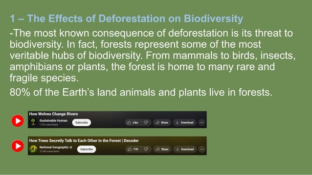 Deforestation. Environental Science College Course First Year | PPT ...