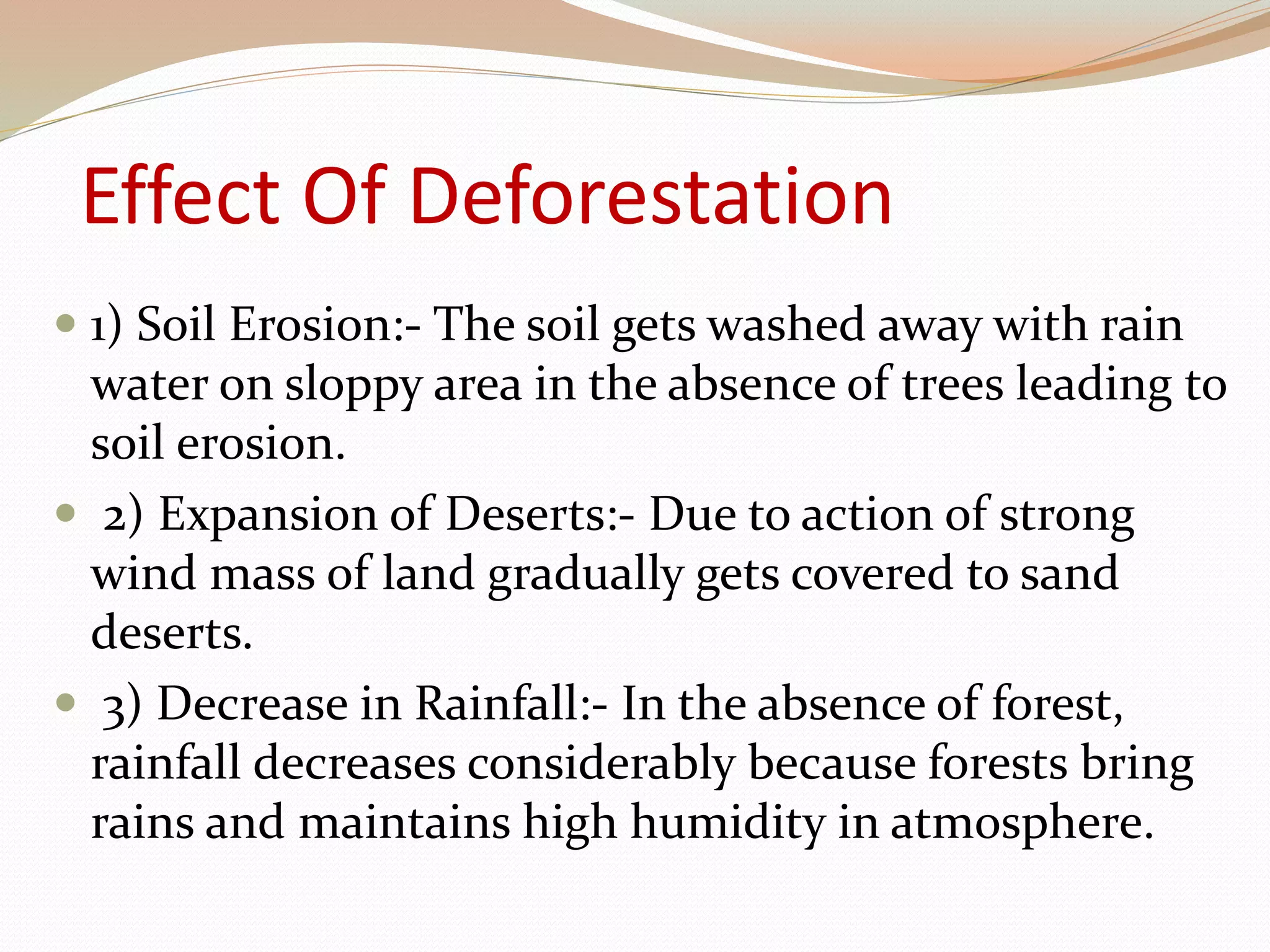 Deforestation Introduction Causes Effects And Control Ppt
