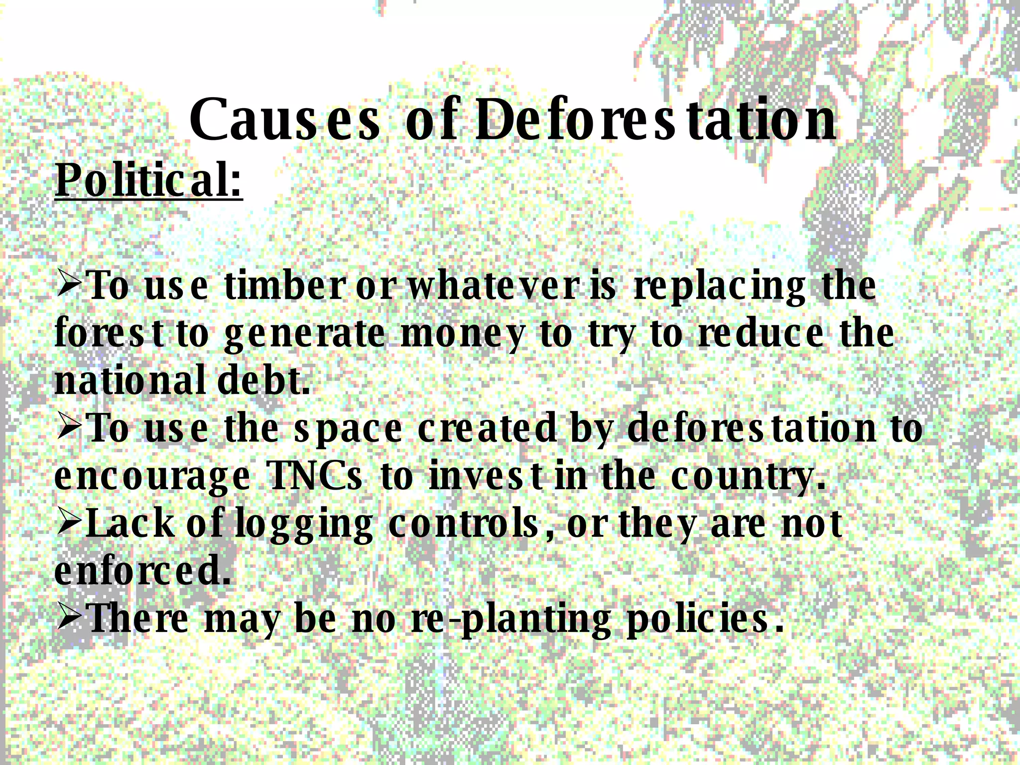 Deforestation Of The Tropical Rainforests | PPT
