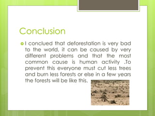 Deforestation andré | PPT