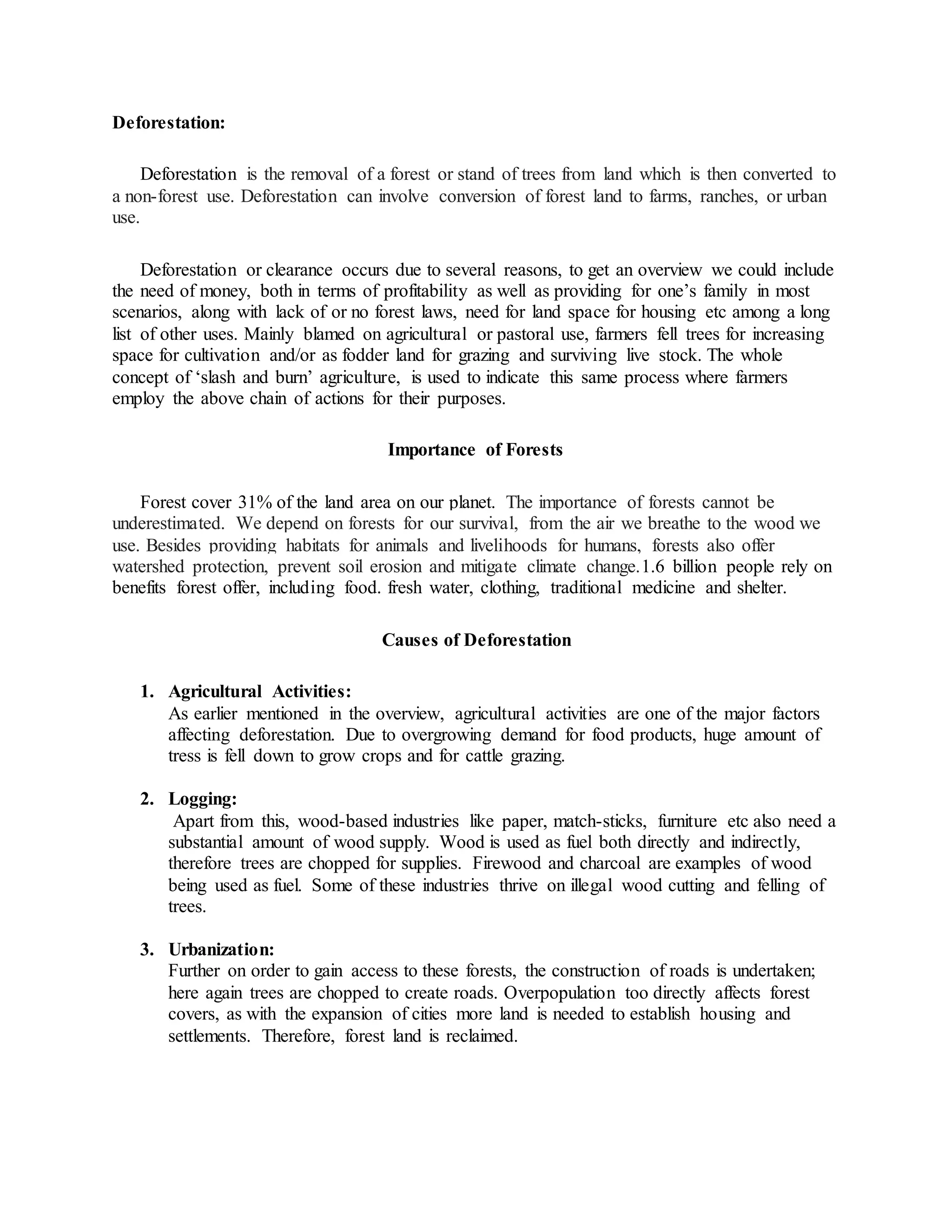 Deforestation + earthquake | DOCX