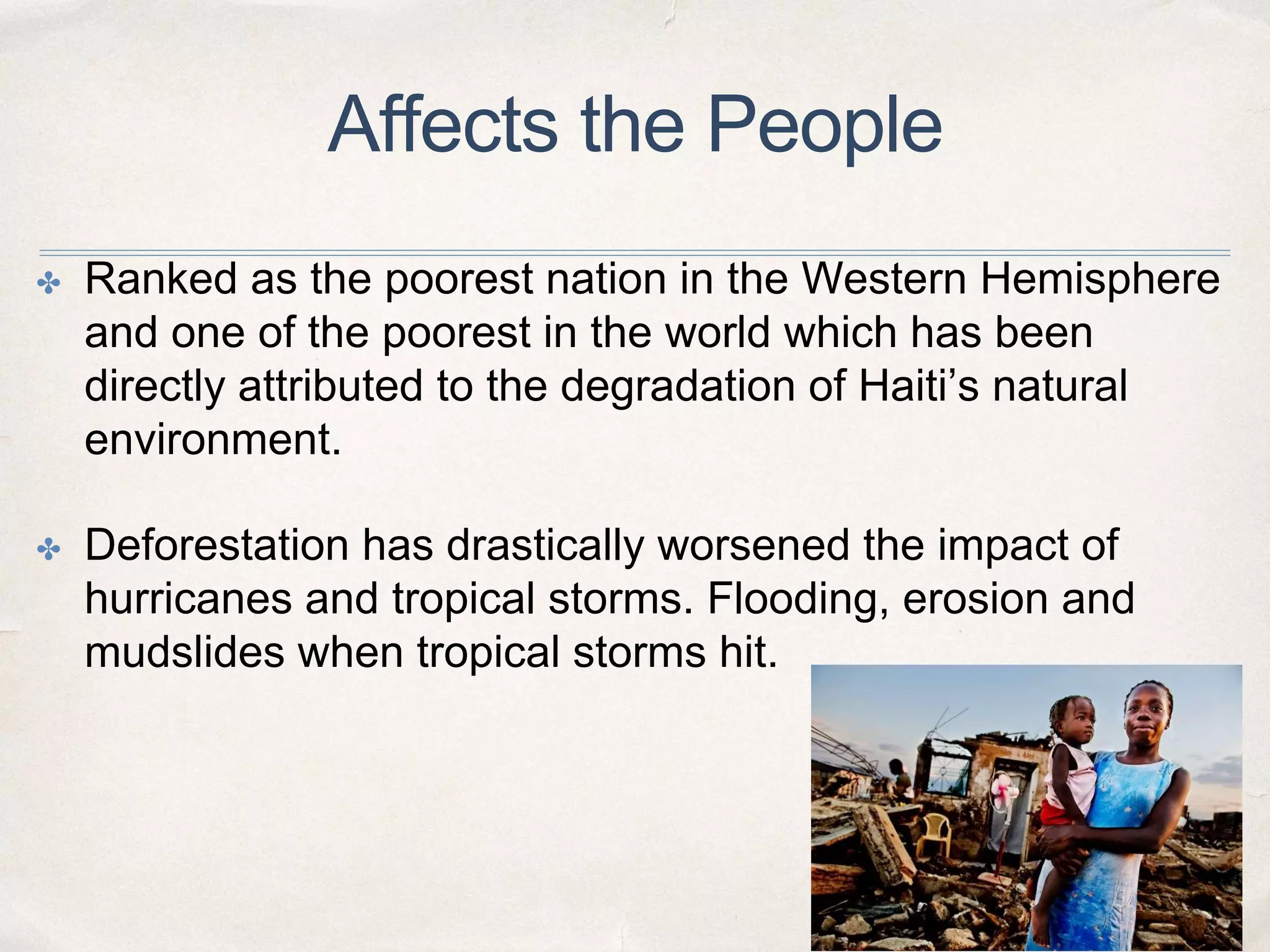 Deforestation in haiti | PPTX