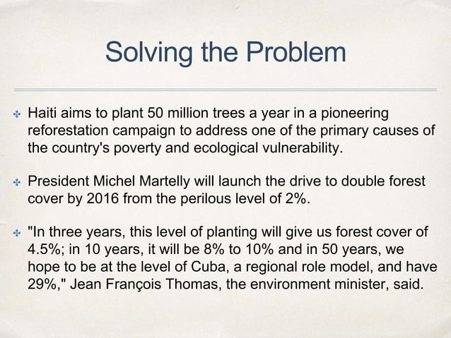 Deforestation in haiti | PPTX | Environment | Science