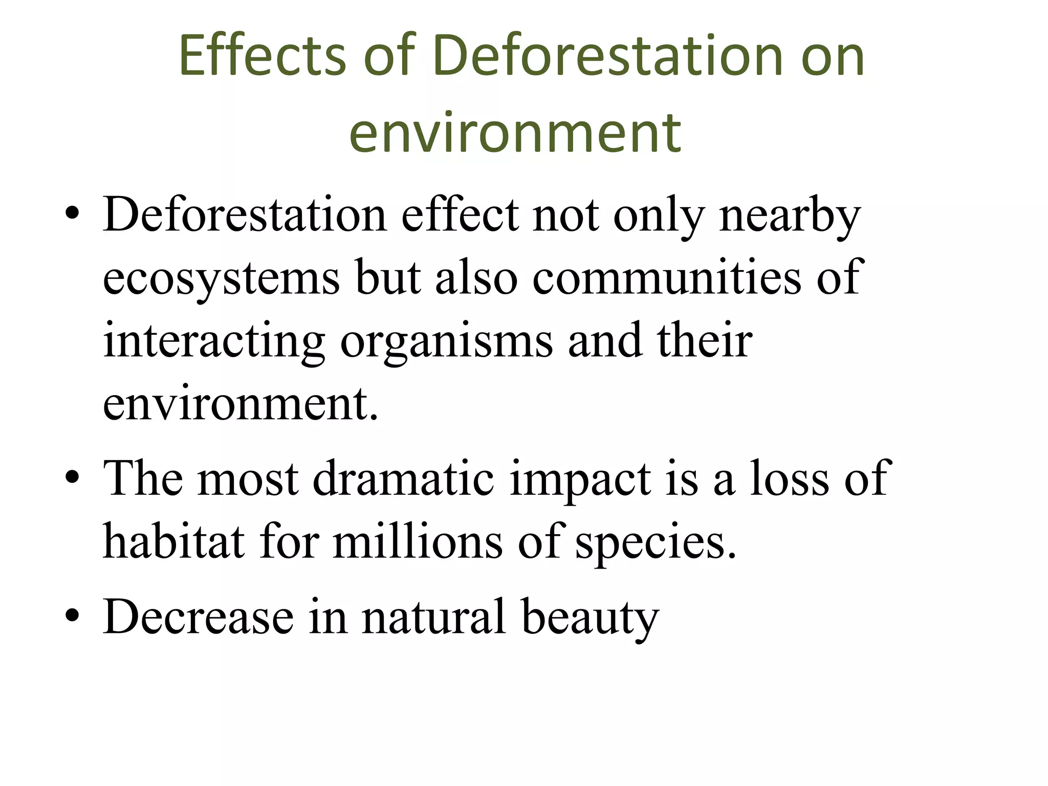 Deforestation in pakistan | PPTX