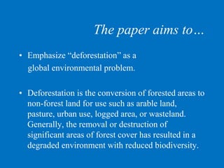 Deforestation presentation | PPTX